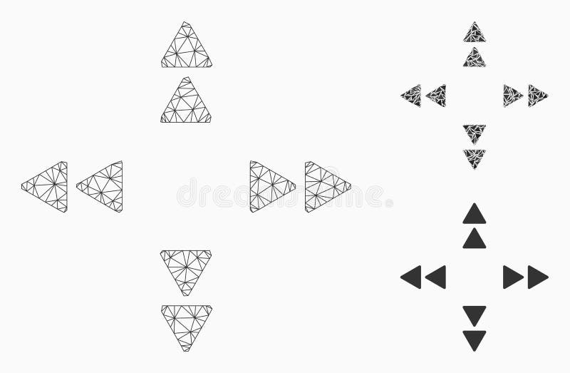 Move Out Triangles Vector Mesh Wire Frame Model and Triangle Mosaic ...