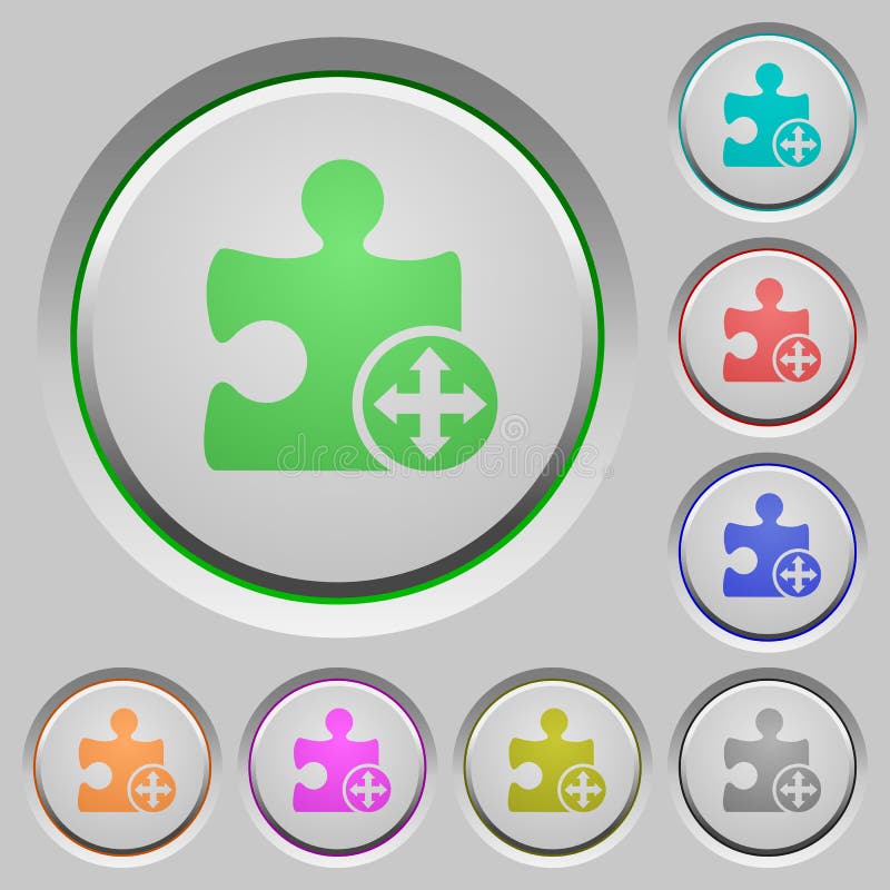Move plugin push buttons stock vector. Illustration of plugin - 192660522