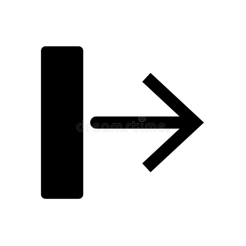 Move Right Arrow Icon Isolated on White Background Stock Illustration ...