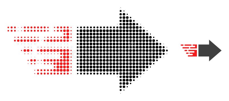 Move Right Halftone Dot Icon Stock Vector - Illustration of pointer ...