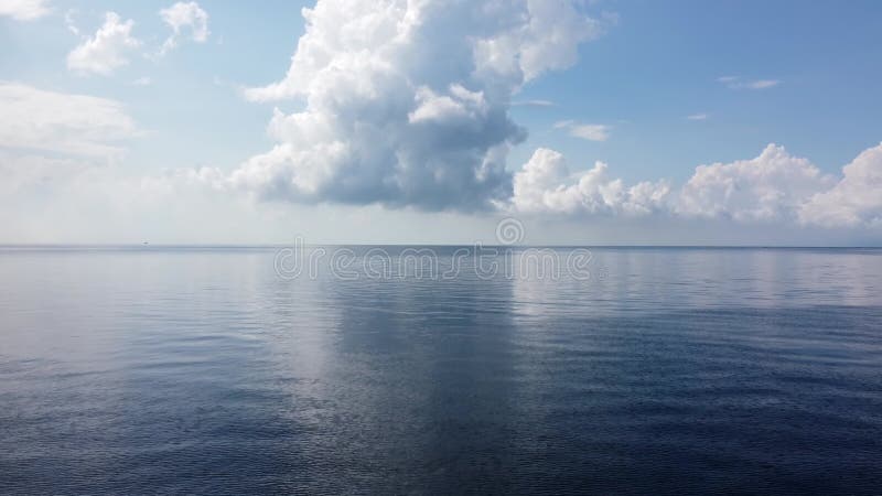 Move at the Sea in Blue Sunny White Cloud Day Stock Footage - Video of ...
