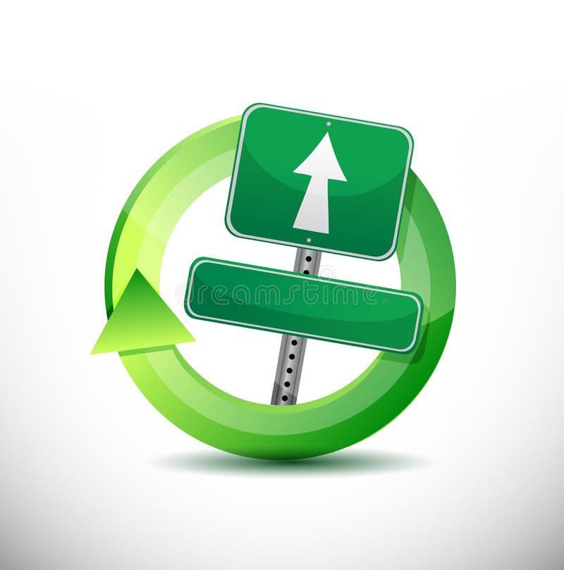 On the Move Sign Cycle Concept Illustration Design Stock Illustration ...