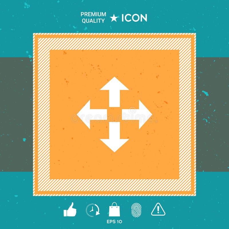 Move symbol icon stock vector. Illustration of shape - 107104919