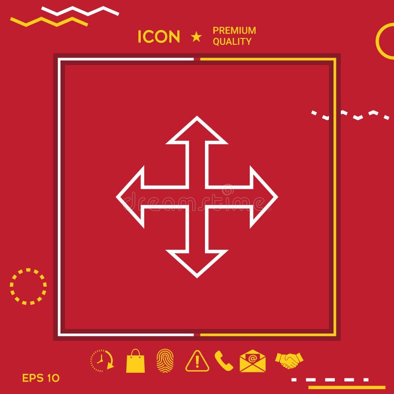 Move symbol icon stock vector. Illustration of leading - 108001227