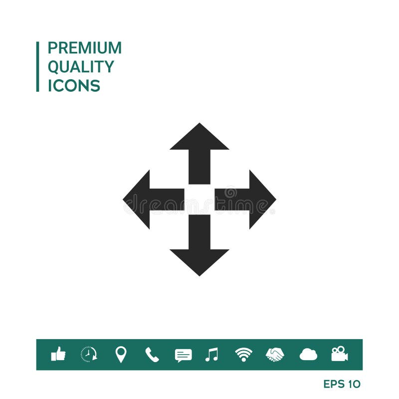 Move Icon Sign And Symbol. Move Color Icon For Website Design And ...