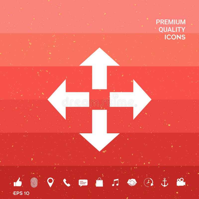 Move symbol icon stock vector. Illustration of simple - 110036231