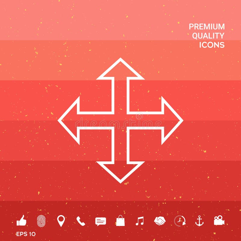 Move symbol icon stock vector. Illustration of link - 110036234