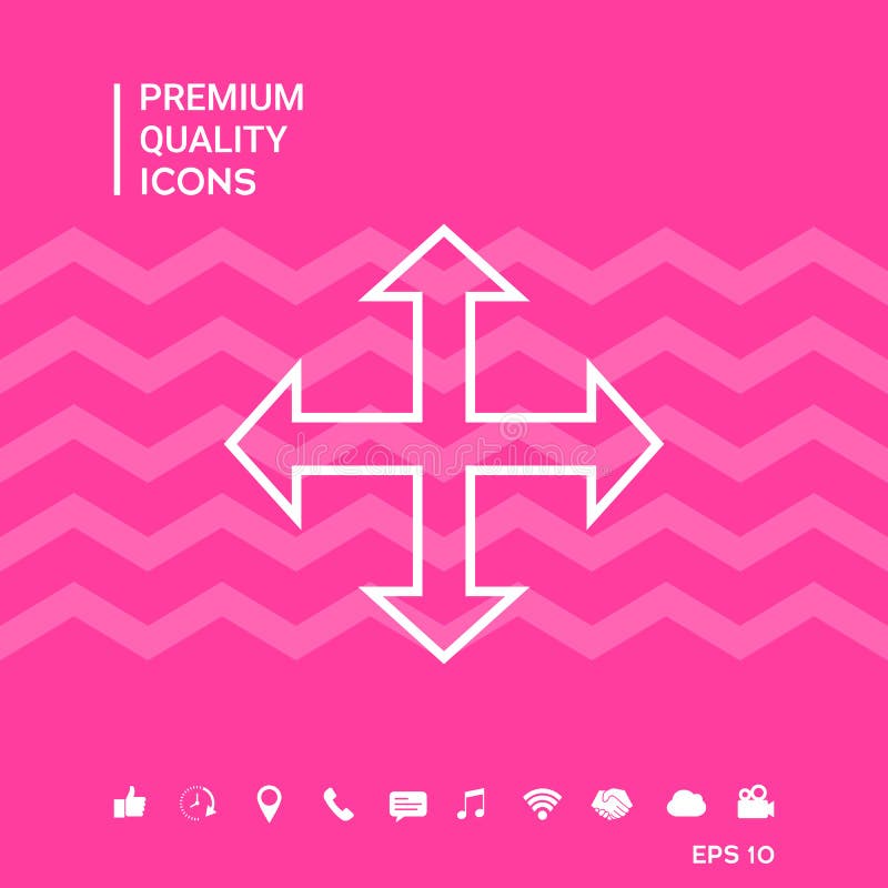 Move symbol icon stock vector. Illustration of interface - 110124957