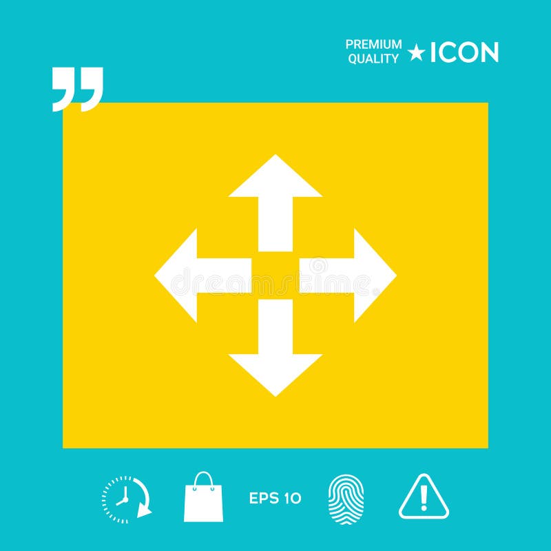 Move symbol icon stock vector. Illustration of motion - 110715029