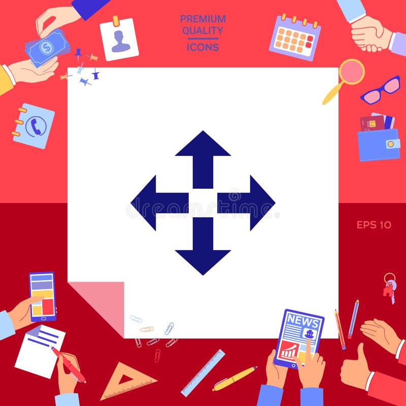 Move symbol icon stock vector. Illustration of shape - 110871098