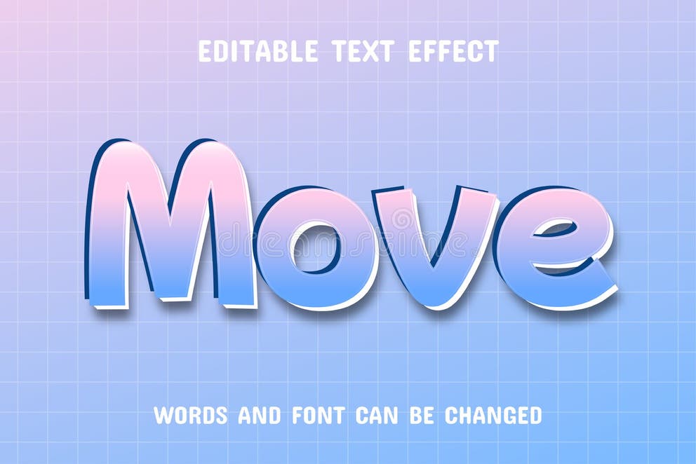Move text - 3d text effect stock vector. Illustration of digital ...