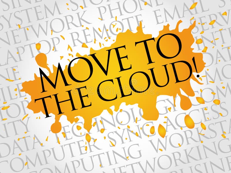 Move to the Cloud stock illustration. Illustration of applications ...