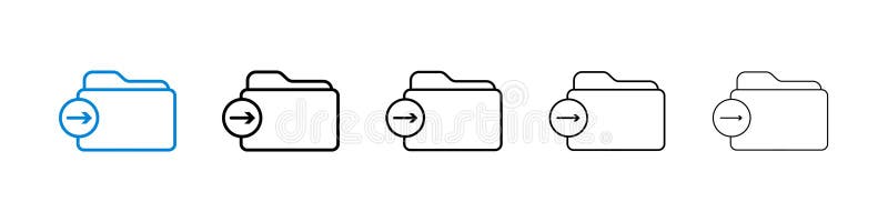 Move To Folder Icon Isolated on White Background Stock Vector ...