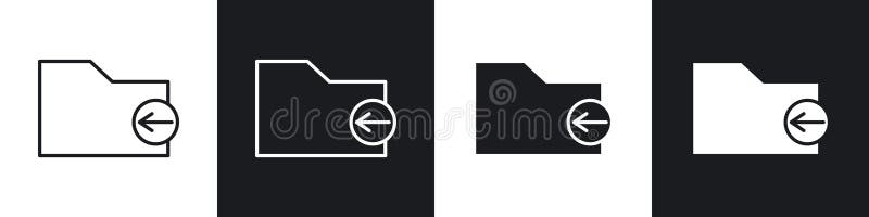 Move To Folder icon stock vector. Illustration of website - 341335128