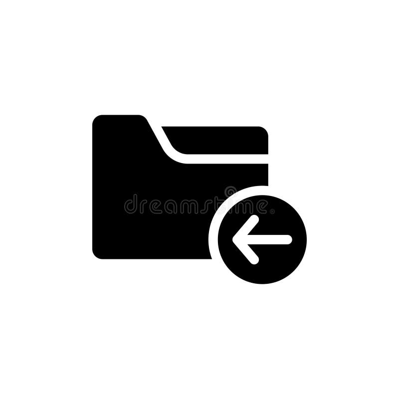 Move To Folder Icon Isolated on White Background Stock Vector ...