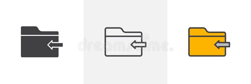 Move To Folder Icon Isolated on White Background Stock Vector ...