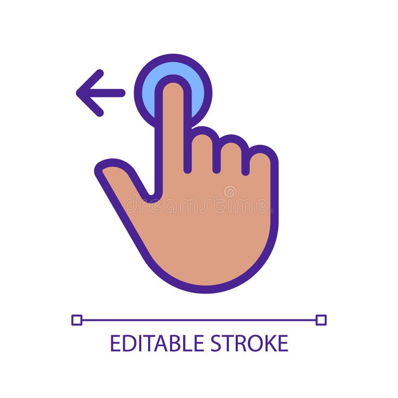 Move To Left Gesture Pixel Perfect RGB Color Icon Stock Vector ... Move To Left Gesture Pixel Perfect RGB Color Icon Stock Vector ...