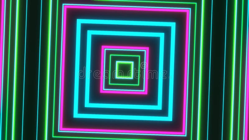 Move Towards Rotating Colored Squares Stock Footage - Video of project ...
