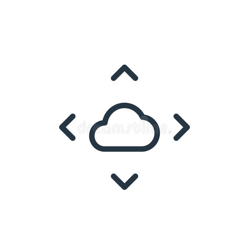 Move Vector Icon Isolated on White Background. Outline, Thin Line Move ...