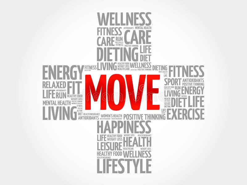 MOVE word cloud background stock illustration. Illustration of coach ...