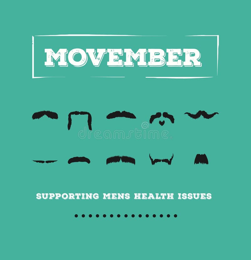 Movember Advertisement Vector with Text and Graphic Stock Vector ...