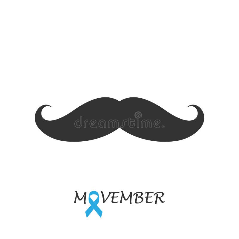 Movember Icon. Mustache As a Symbol of Struggle with Cancer Stock ...