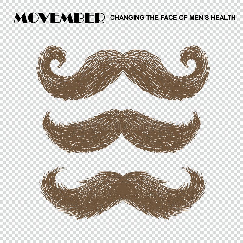 Movember mustache set stock vector. Illustration of male - 125748474