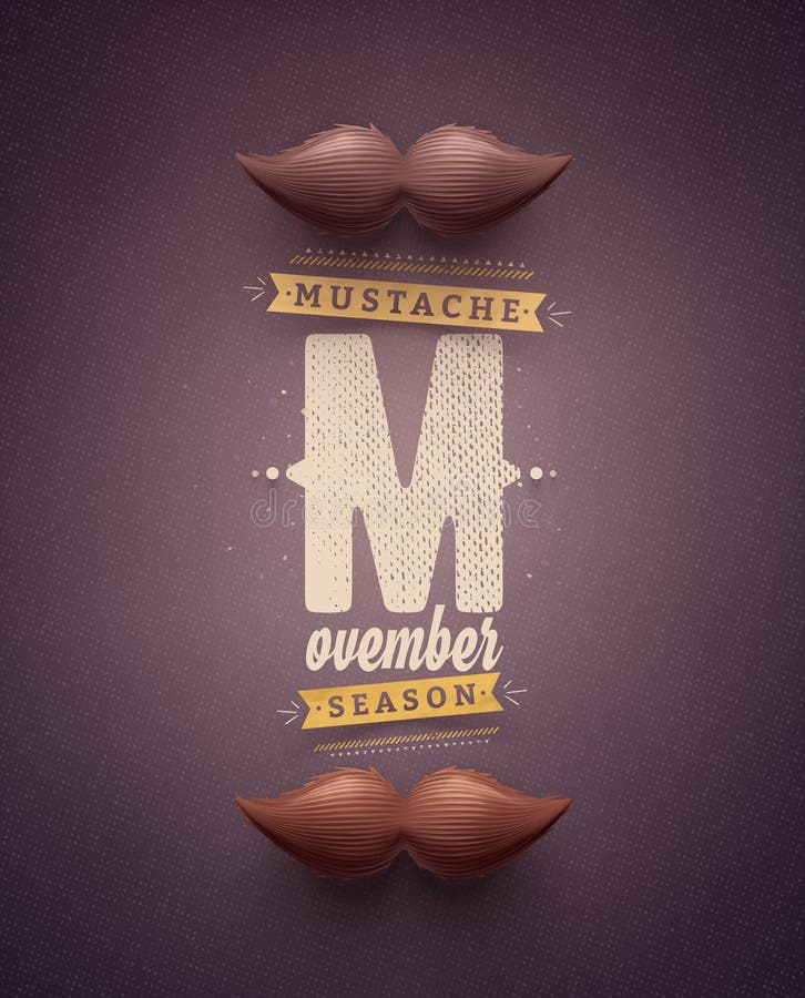 Movember Moustache Month stock illustration. Illustration of reminder ...