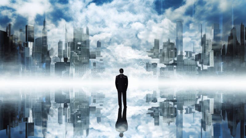 Movement and Activity Merging Together in a Striking Way. Illustration ...