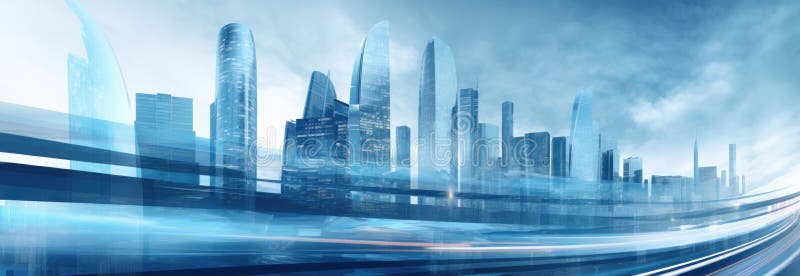 Movement and Activity Merging Together in a Striking Way. Illustration ...