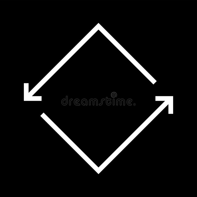 Movement of Arrows in the Shape of a Square or Diamond. Stock Vector ...