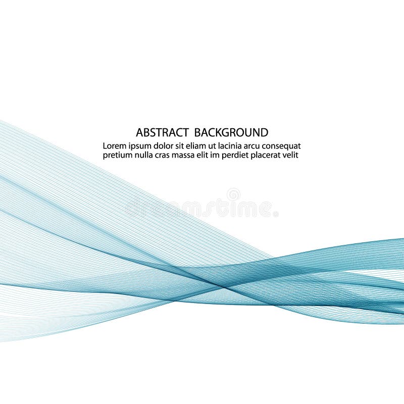 Blue Horizontal Lines. Transparent Vector Wave Background. Abstract ...