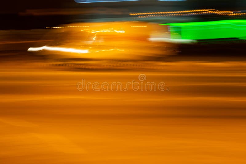 Movement Blur of Car Light at Night. Stock Image - Image of flare ...