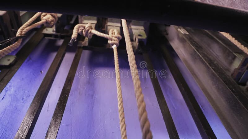 The Movement of the Cable Rope Lifting Mechanism. Stock Footage - Video ...