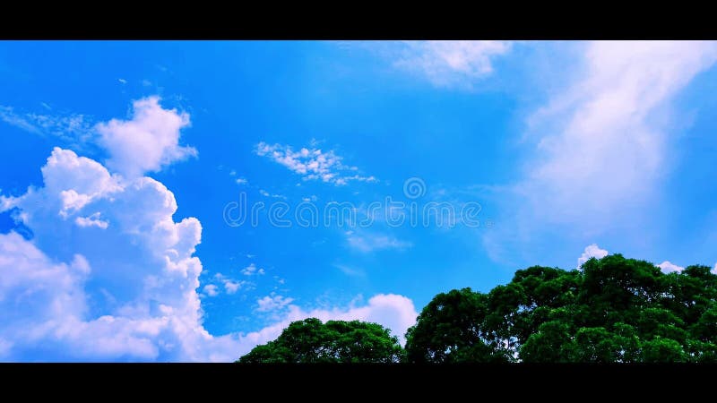 Movement of Clouds in the Blue Sky after Rain Stock Footage - Video of ...