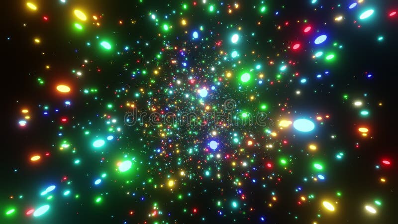 Movement of Particles at the Speed of Light through Space, a Tunnel of ...