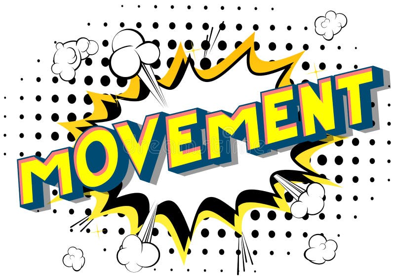 Movement - Comic Book Style Words. Stock Vector - Illustration of ...