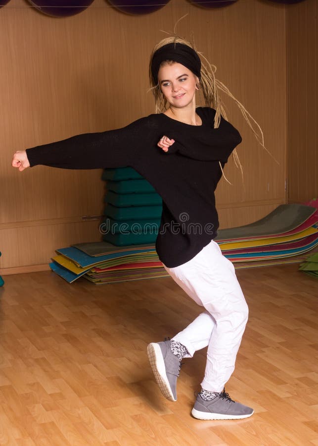 In movement is cute dancer stock image. Image of modern - 69879871