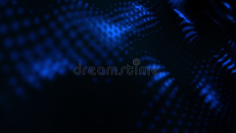 Movement of Dark Blue Wire Frame Mesh Wave Pattern Movements Effect ...