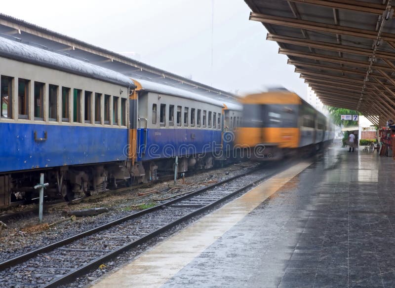 Movement of Diesel Train Locomotive Departing Stock Image - Image of ...