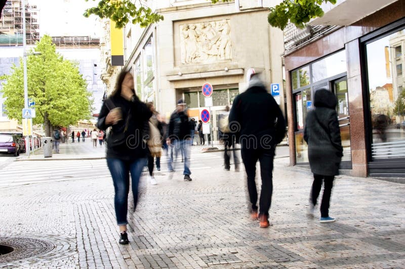 The Movement of Different People on the Streets Stock Photo - Image of ...