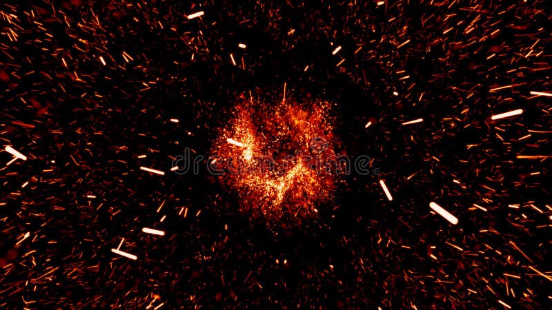 Movement of Fire Flames, Red Flare Energy and Flame Effect Background ...