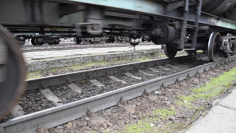 Movement of a Freight Train. Tanks on Rails Stock Video - Video of ...