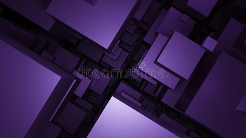 Movement in Gap between Squares. Design. Jump in Geometric Space of ...