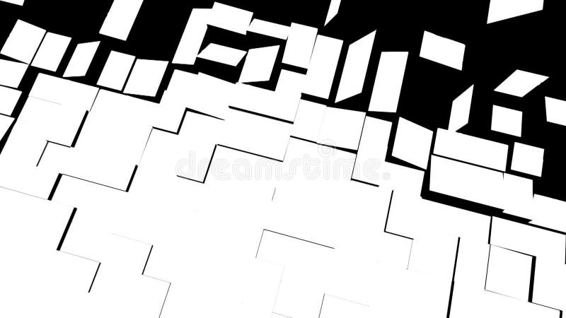 The Movement of Geometric Elements of Rectangular Shape Stock Video ...