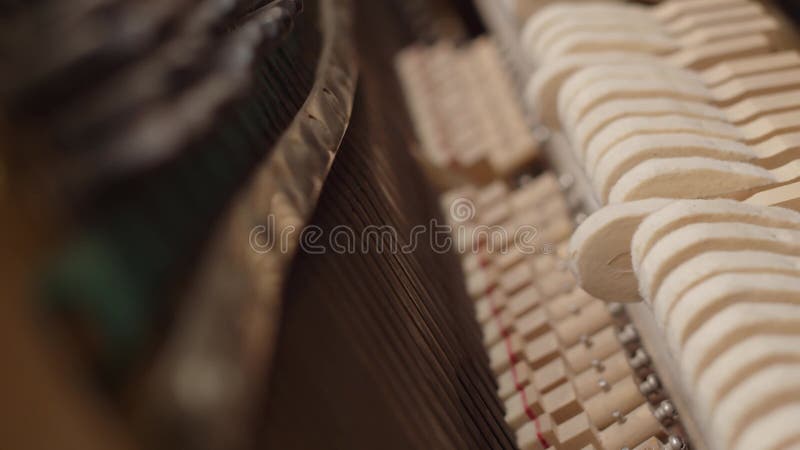 Movement of Hammers Inside Piano, View from Inside the Instrument ...