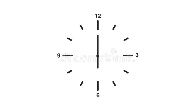 Movement of the Hour and Minute Hands. Clock Face. Stock Footage ...
