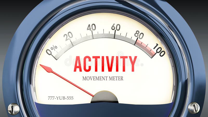 Activity and Movement Meter that Hits less Than Zero, Very Low Level of ...