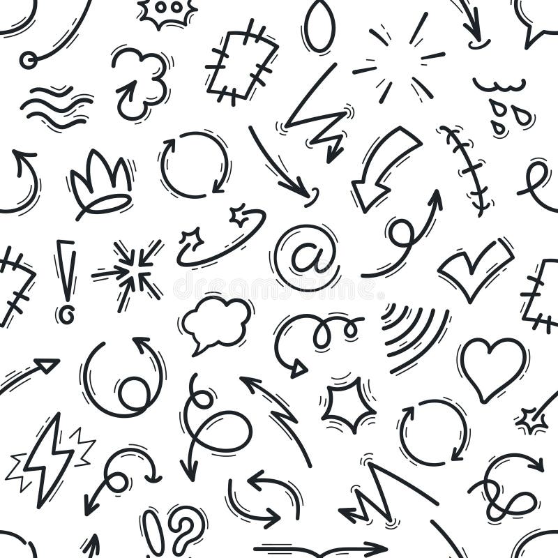 Movement Motion Lines Pattern, Arrows and Curves Stock Vector ...