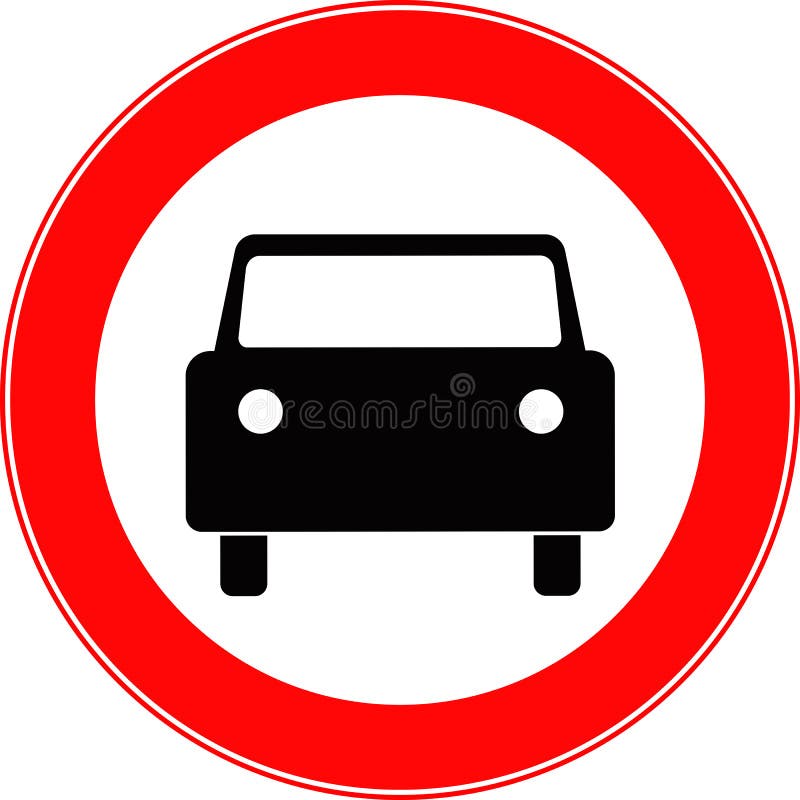 The Movement of Motor Vehicles is Prohibited. Vector Image Stock Vector ...
